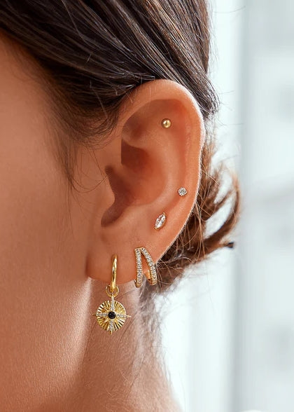 E059-20G ANIA HAIE SUNSHINE CHASER GOLD ASTROLABE CHARM HUGGIES – Goldsack & Co