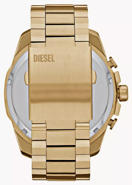 DZ4360 DIESEL MEGA CHIEF CHRONOGRAPH GOLD DIAL GOLD BRACELET – Goldsack ...