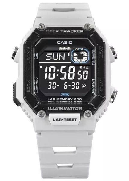 WSB1000-8B CASIO DIGITAL CONNECT BLUETOOTH STEP TRACKER GREY RESIN ...