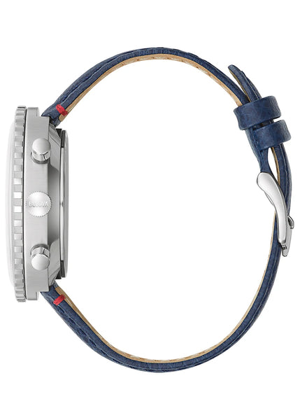 96A283 BULOVA GENTS ARCHIVE SERIES CHRONOGRAPH BLUE LEATHER – Goldsack & Co