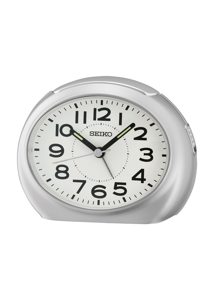 QHE193-S SEIKO ALARM CLOCK METALLIC SILVER – Goldsack & Co