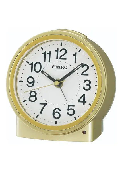 QHE199-G SEIKO ALARM CLOCK SOFT GOLD CONSTANT LIGHT BEEP ALARM ...